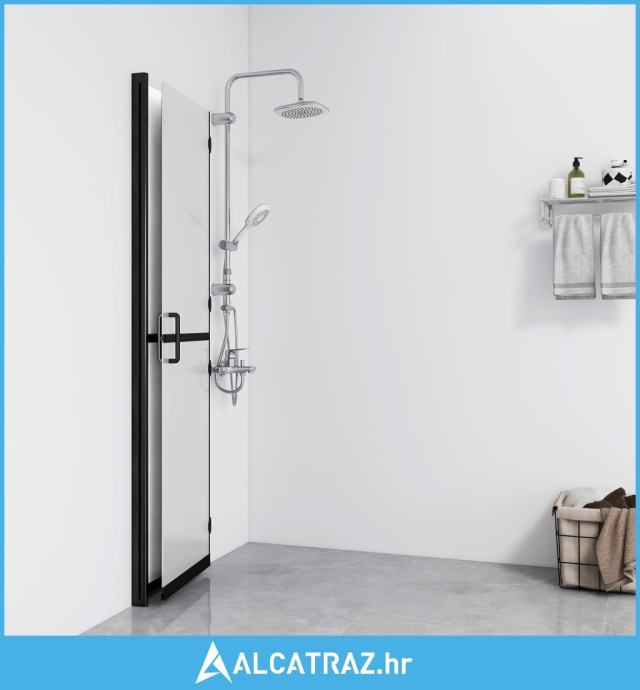 Sklopiva pregrada za tuš matirano staklo ESG 100 x 190 cm - NOVO