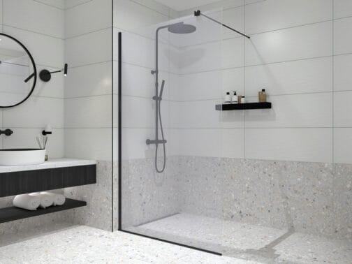 Walk in tus kabina CRNA 120cm