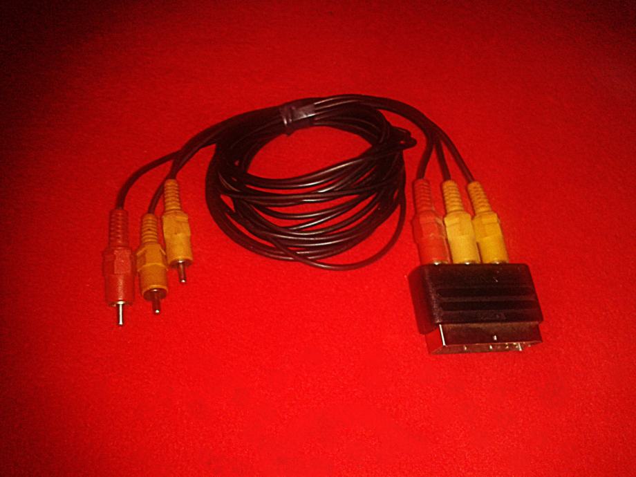 Kabel chinch na chinch (audio-video) + scart adapter