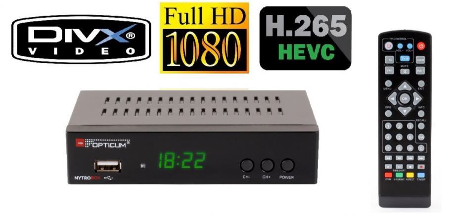 Digitalni prijemnik DVB-T2 Hevc H.265 Opticum Nytro Box NOVO!!!