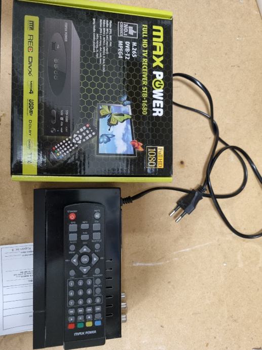 DVB-T2 Full HD prijamnik za zemaljsku televiziju MAX POWER - NOVO*