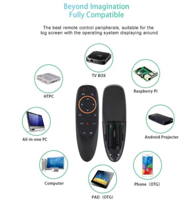 G10 Voice Remote Control 2.4G Wireless Smart Air Mouse, Gyro, 15tipki