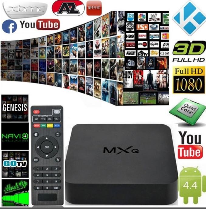 MAQ Quad 4 Core WiFi XBMC Kodi Full HD 1080P Smart Set TV Box