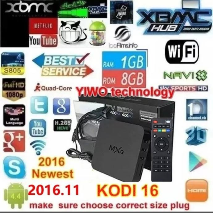 MAQ Quad 4 Core WiFi XBMC Kodi Full HD 1080P Smart Set TV Box