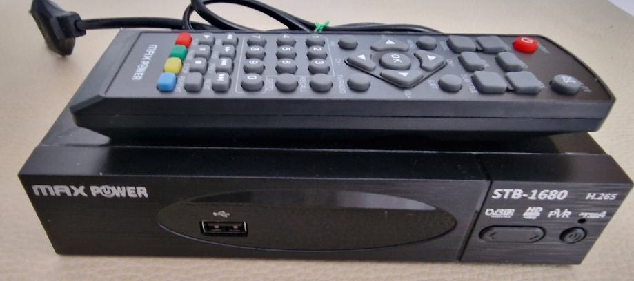MAX POWER STB-1680 DVB-T2, H.265, HEVC prijemnik za TV