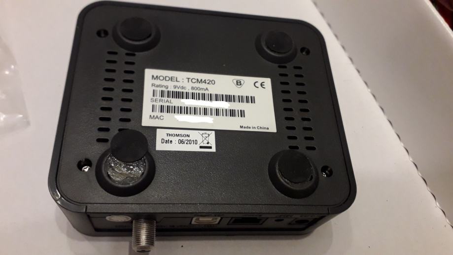 Thomson TCM420 modem router (A1, Bnet)