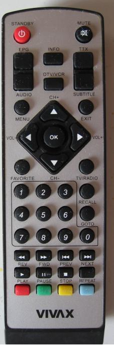 VIVAX daljinski Vivax daljinski upravljač Vivax za DVB-T Vivax dvb t