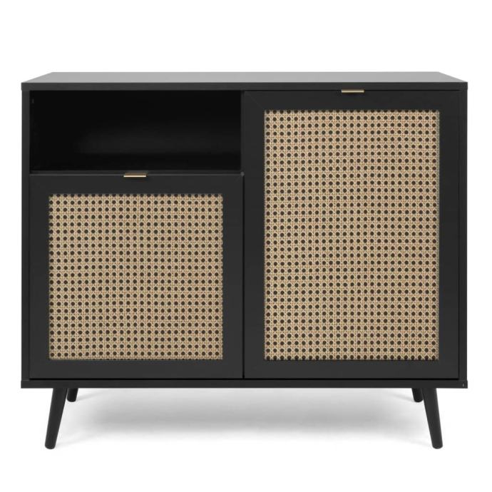 Finori škrinja Vienna 01A crna s uzorkom ratana - NOVO