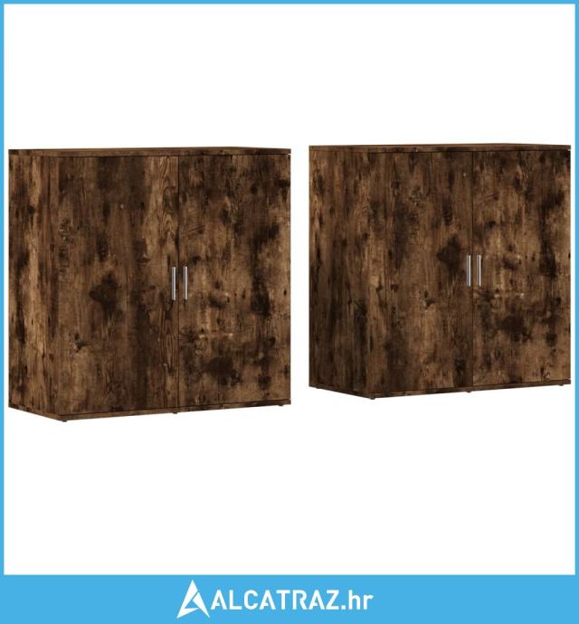 Komoda 2 kom boja dimljenog hrasta 79x38x80cm konstruirano drvo - NOVO