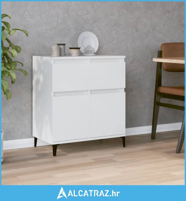Komoda bijela 60 x 35 x 70 cm od konstruiranog drva - NOVO