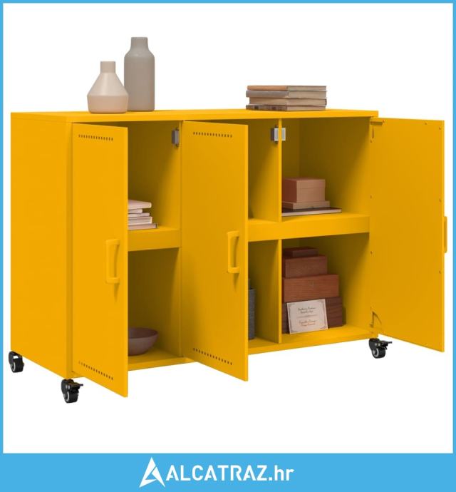 Komoda boja senfa 100,5x39x72 cm čelični - NOVO