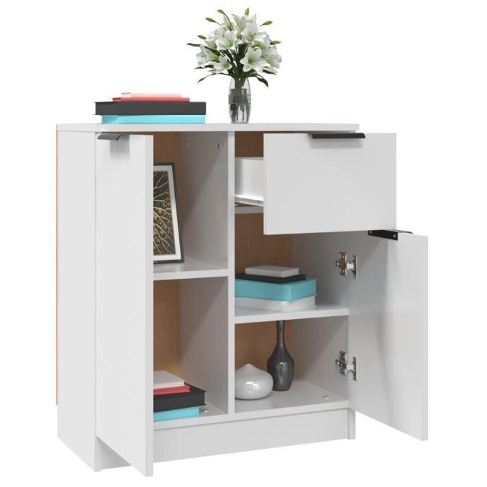 Komode 2 kom bijele 60 x 30 x 70 cm od konstruiranog drva - NOVO