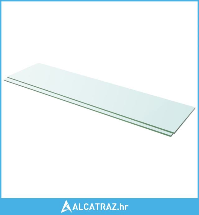 Ploče za police 2 kom staklene prozirne 100 x 25 cm - NOVO