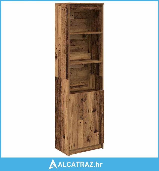 Visoka komoda boja staro drvo 50x35x180 cm konstruirano drvo - NOVO