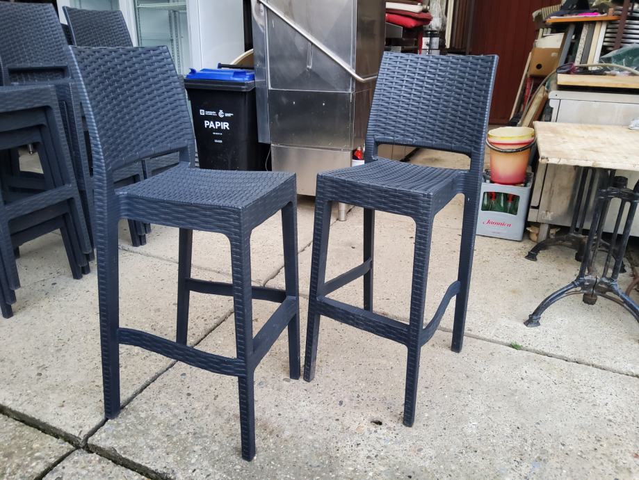 Visoke barske stolice 6 kom