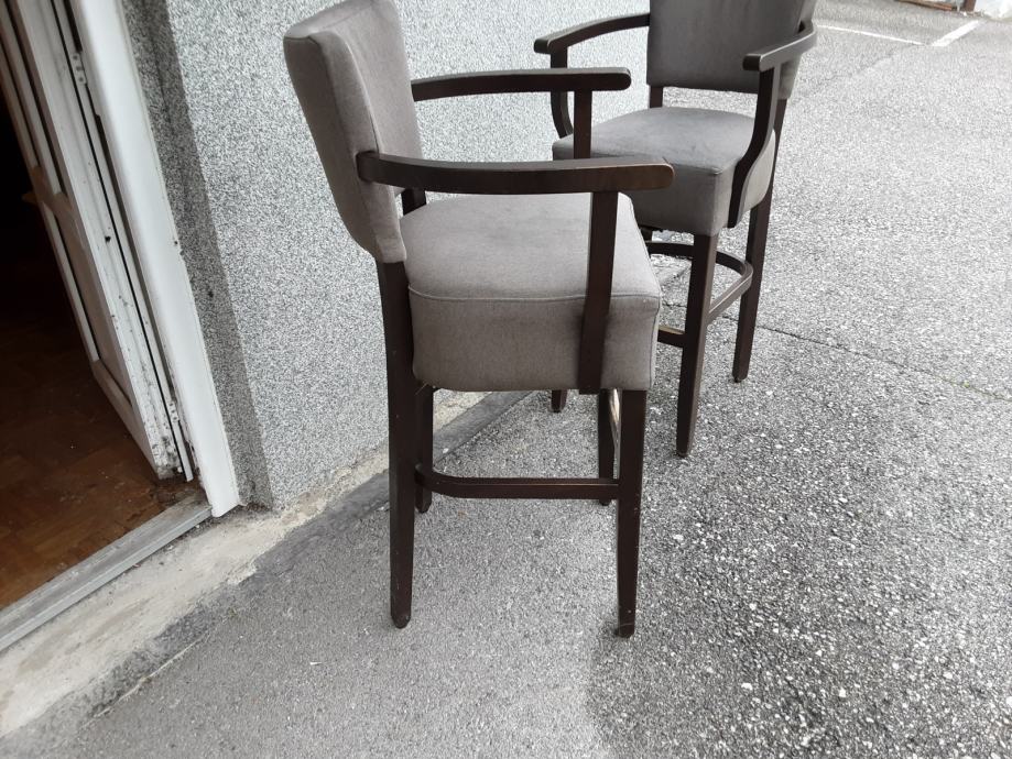 Visoke drvene barske stolice 13 kom