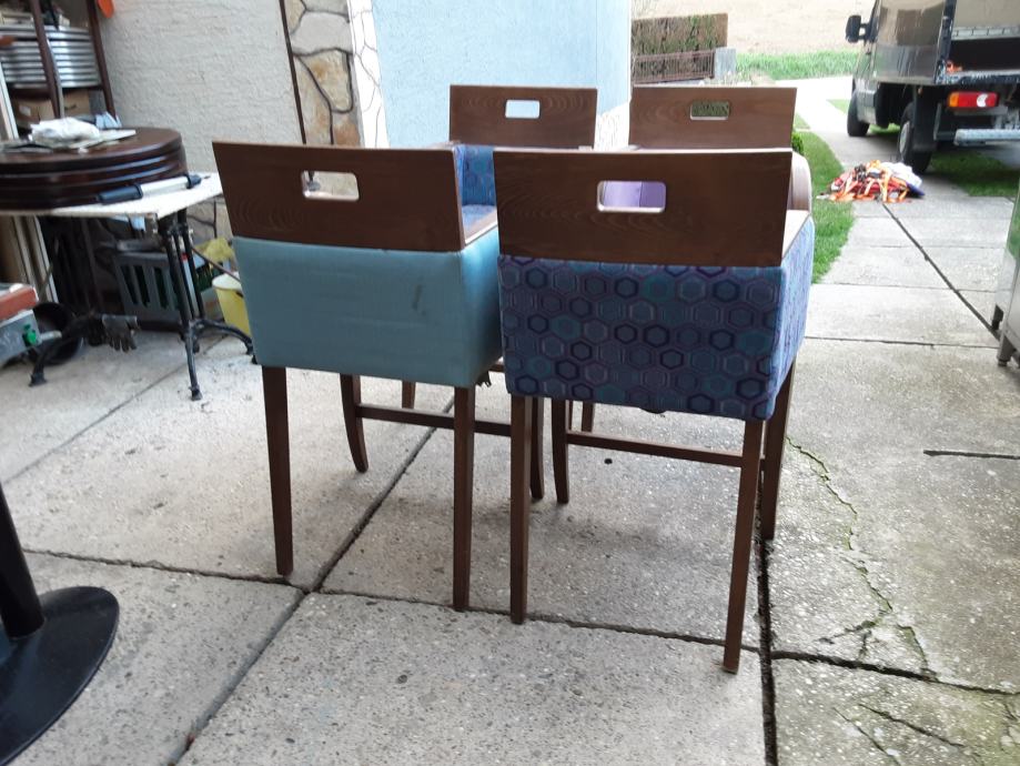 Vrhunske visoke masivne-hrastove barske stolice 10 kom HITNO