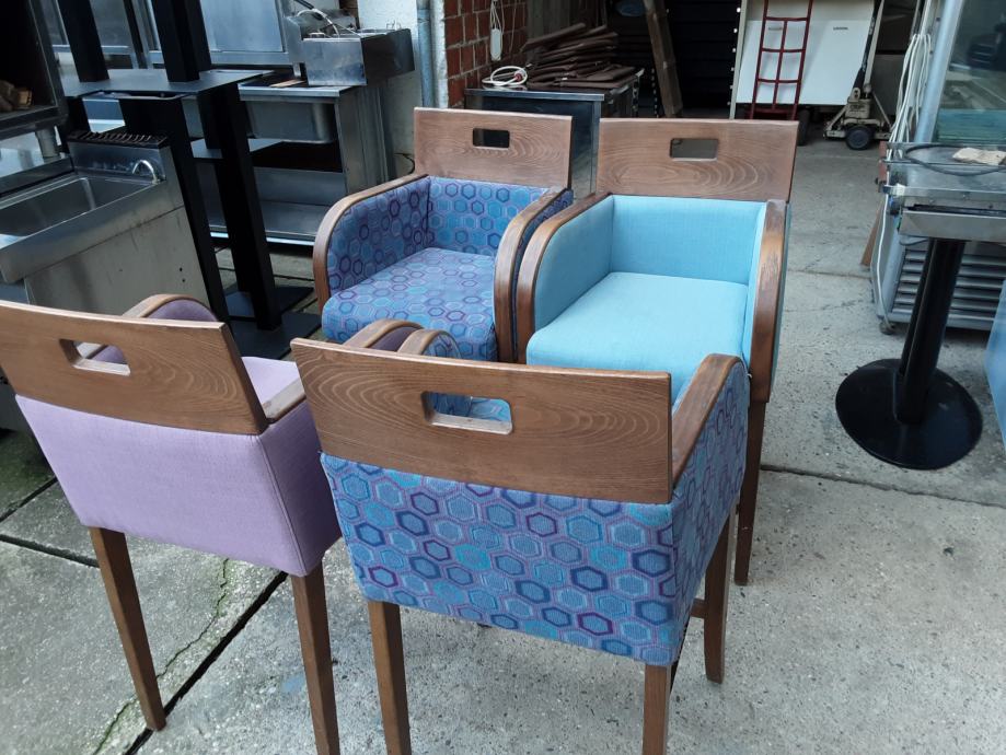 Vrhunske visoke masivne-hrastove barske stolice 10 kom HITNO