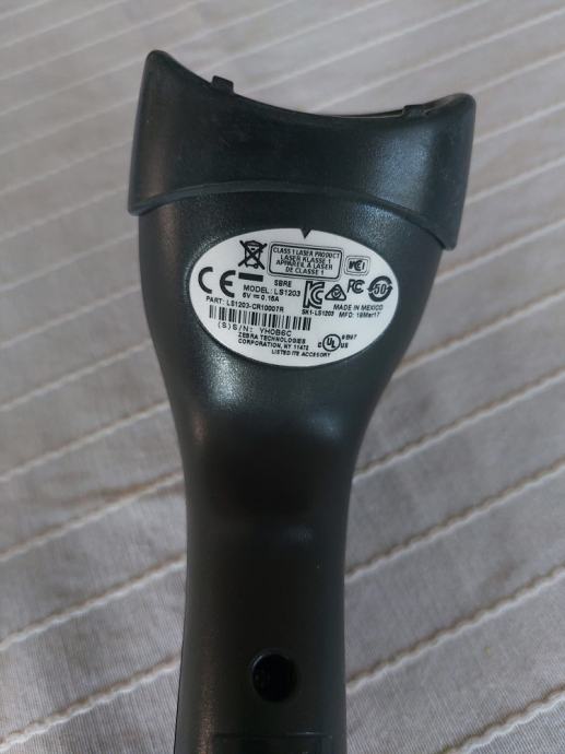 BAR KOD ČITAČ MOTOROLA ZEBRA SYMBOL LS1203 LASER, USB Crni