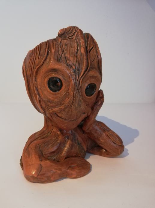 Groot; figura; od gline; ručni rad; unikat; teglica