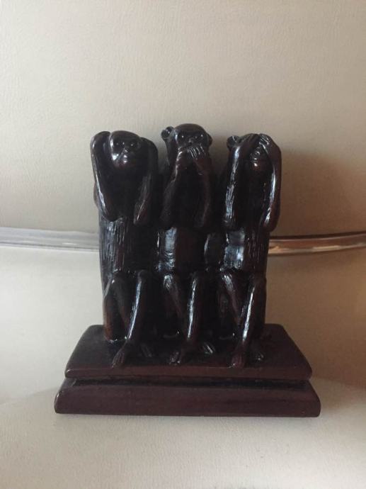 MIZARU tri mudra majmuna skulptura figura kip