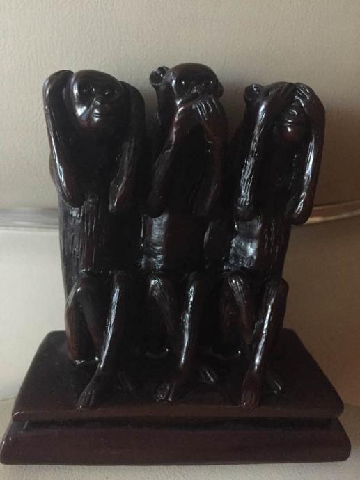 MIZARU tri mudra majmuna skulptura figura kip