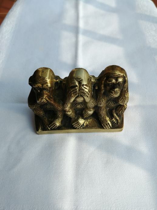 Tri mudra majmuna od mesinga