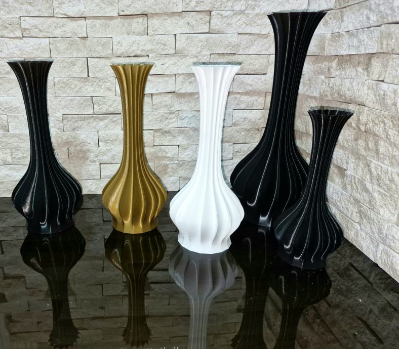 Unikatna Spiralna Vaza - 3d Print 19x8.5cm