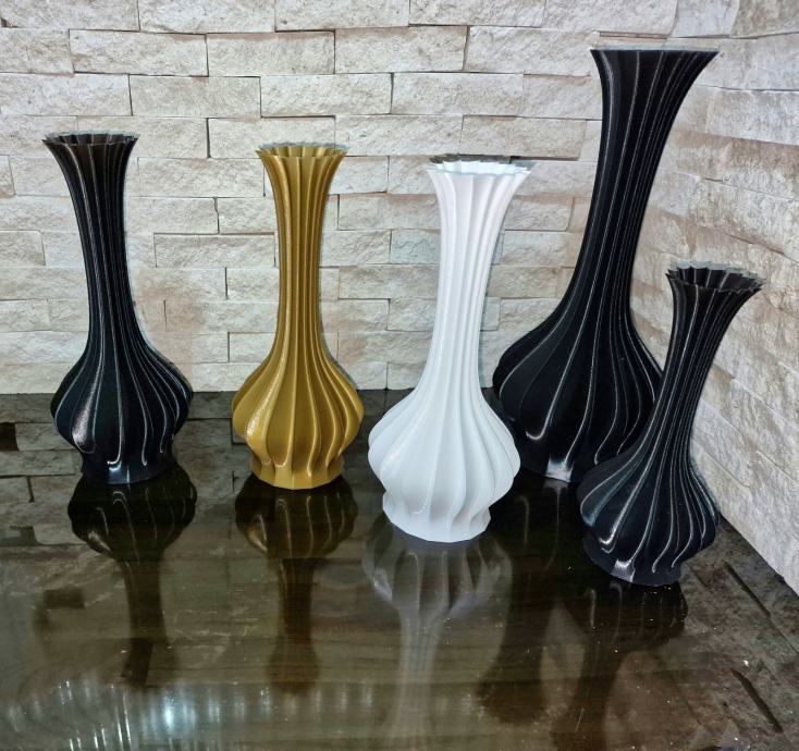 Unikatna Spiralna Vaza - 3d Print 19x8.5cm