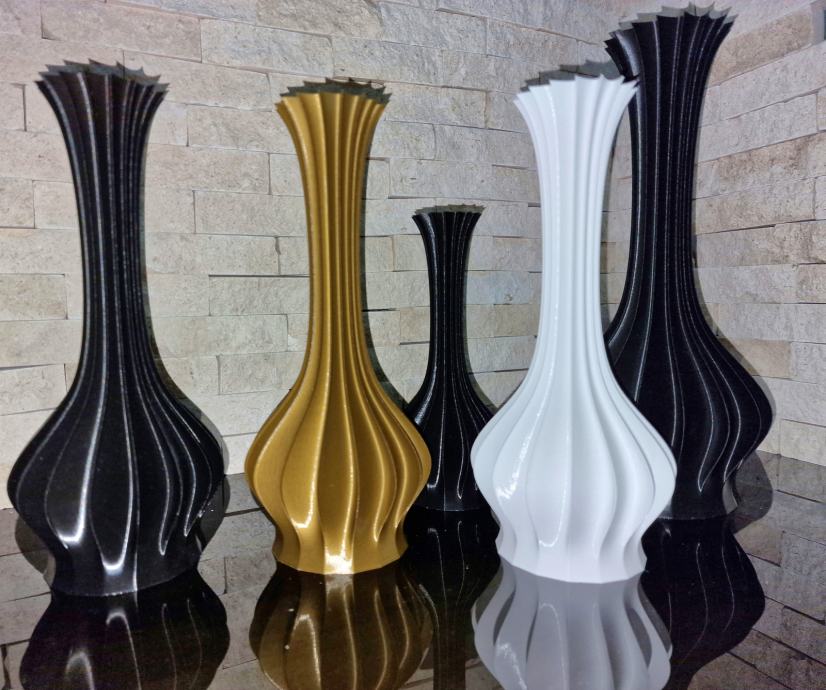 Unikatna Spiralna Vaza - 3d Print 19x8.5cm