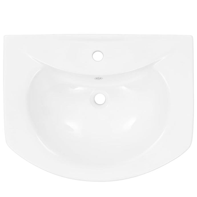 Samostojeći umivaonik keramički bijeli 650 x 520 x 200 mm - NOVO