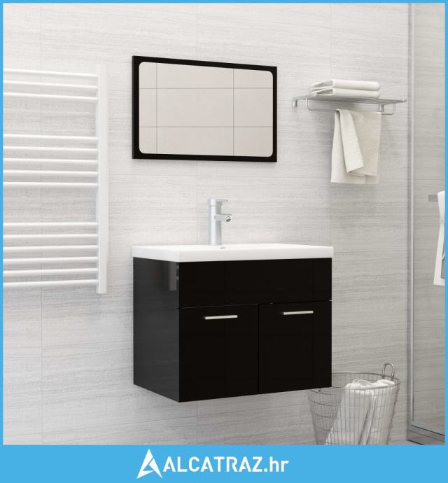Ugradbeni umivaonik sa slavinom 61x39x18 cm keramički bijeli - NOVO