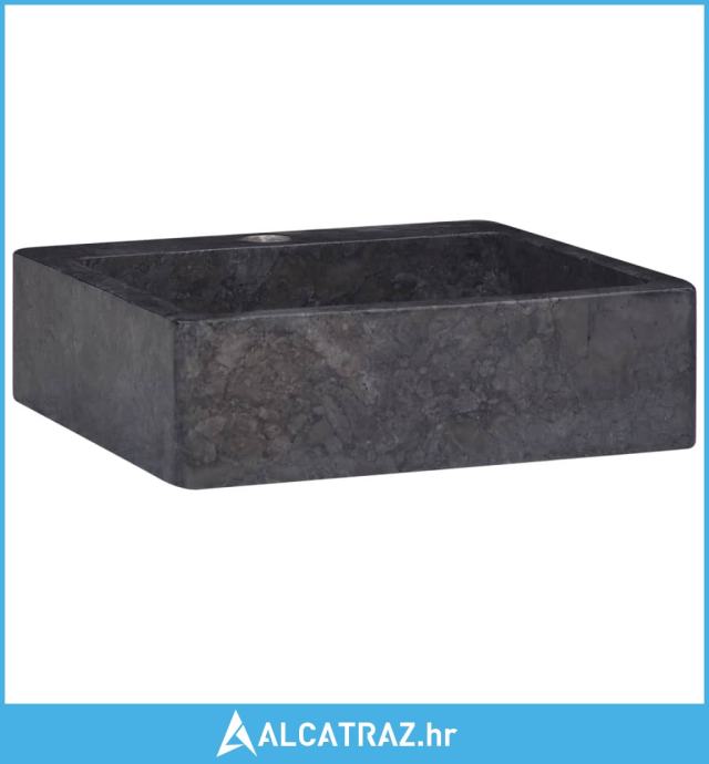 Umivaonik crni 40 x 40 x 12 cm mramorni - NOVO