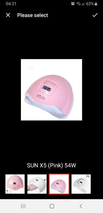 SUN5 UV/LED LAMPA 48W – BABY PINK