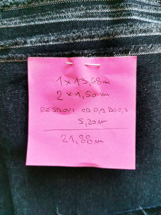 Tamni šatirani traper s elastinom - restlovi