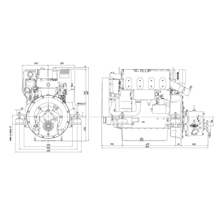 BRODSKI MOTOR LOMBARDINI MARINE KDI 2504 - TM345A