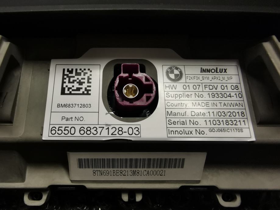 BMW F20, F30, F34, F36 LCI ekran/display