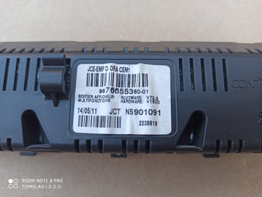 Peugeot 207 display 9676655380