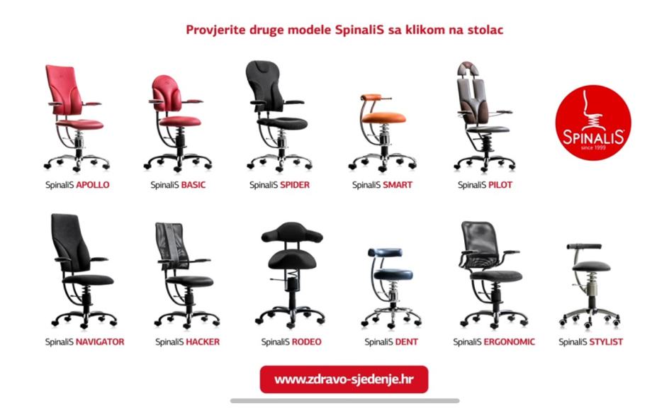 Ergonomska uredska sjedalica SPINALIS HACKER