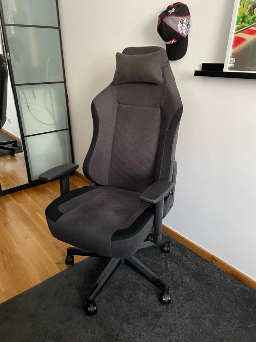 Gaming stolica Jysk Abildaa Legend, siva, kao nova, antracit tkanina