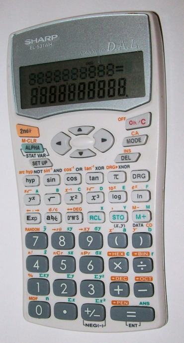 Kalkulator - Sharp EL-531WH Advanced D.A.L.