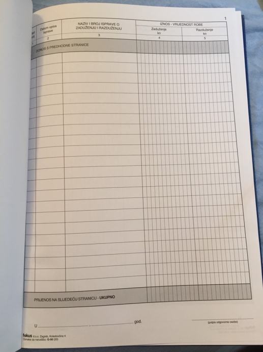 Knjiga Popisa za obrtnike i firme