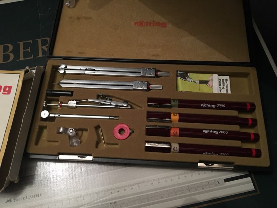 Rotring set rapidografi šestari