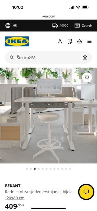 Ikea Bekant električni podesivi radni stol