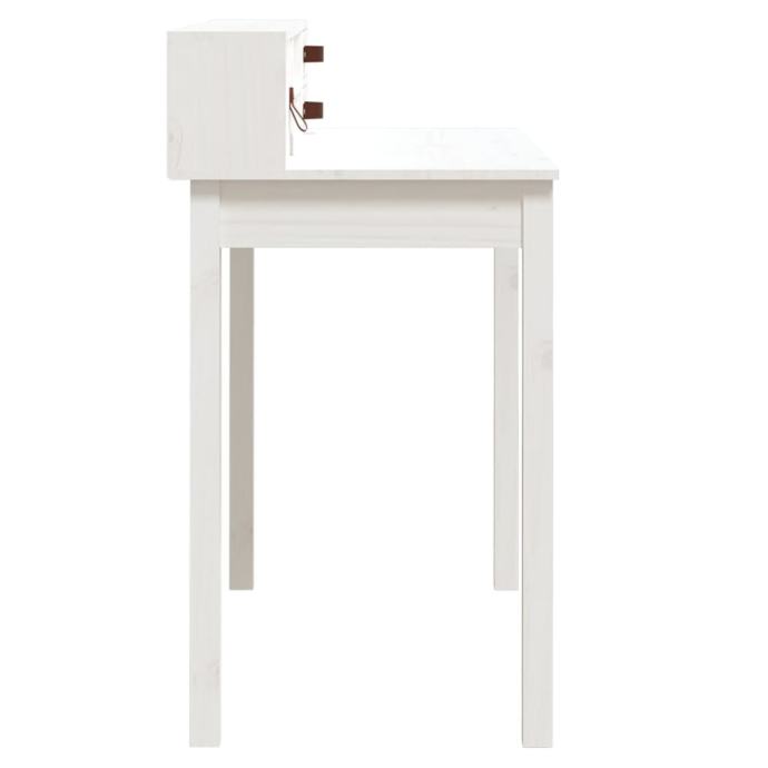 Radni stol bijeli 110 x 50 x 93 cm od masivne borovine - NOVO