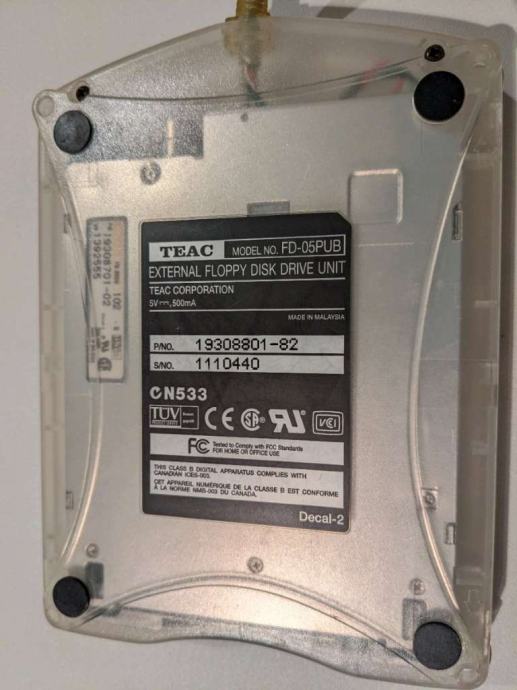 Teac FD-05PUW External Floppy Disk Drive Unit