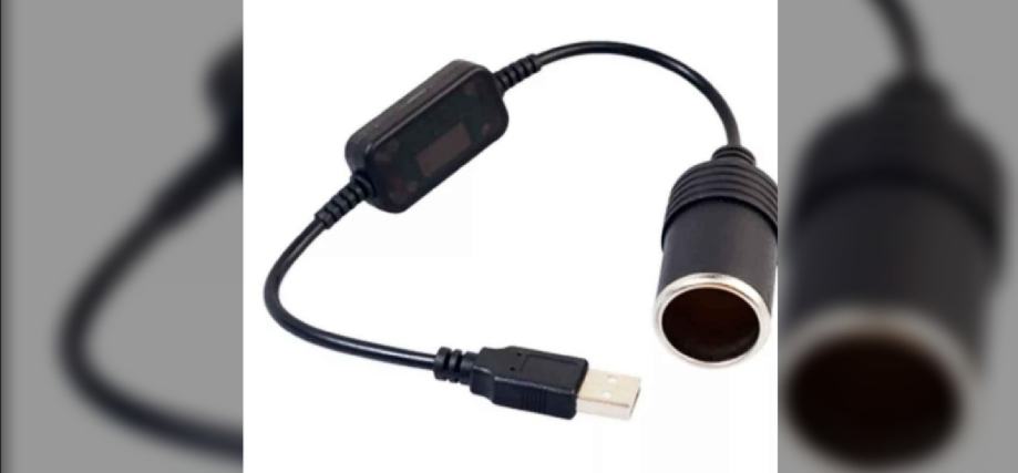 USB, 5V to 12V Car C Socket, Female Power Converter / Novo