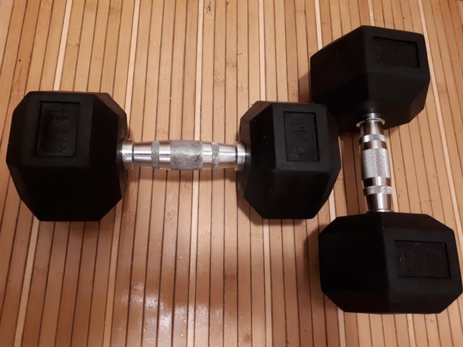 hex bučice za fitness 12.5kg x 2 komada