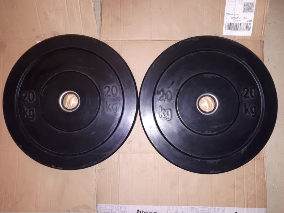 utezi 2 x 20kg za olimpijsku šipku