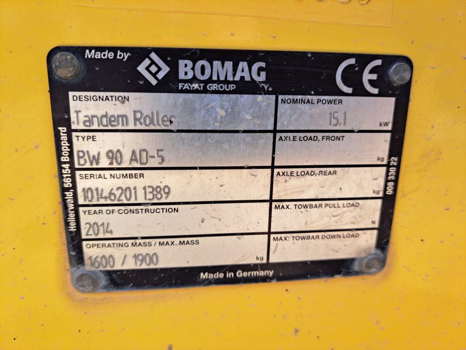 Valjak Bomag BW 90 AD-5